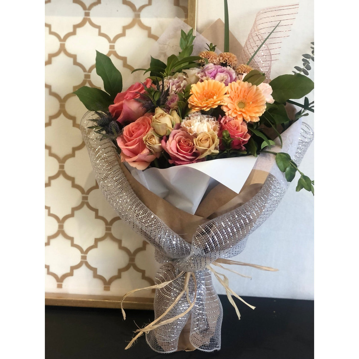 Hand-Tied Spring Bling Bouquet – Pretty Things Florist and Designer Gifts